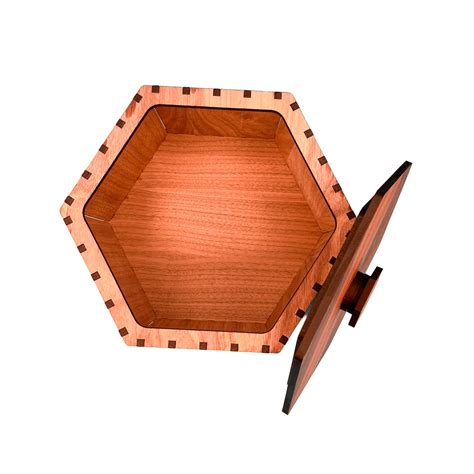 Large Geometric Hex Keepsake Box Glowforge Shop