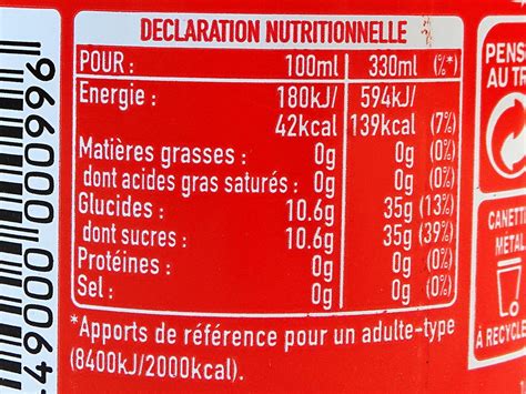 Etiqueta Nutricional De Coca Cola Calorías En Coca Cola Coca Cola Sin