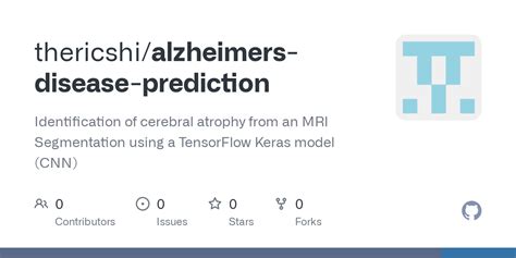 Github Thericshi Alzheimers Disease Prediction Identification Of Cerebral Atrophy From An Mri