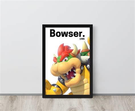 Bowser Poster Mario Bros Gamer Room Decor Digital Download Etsy Canada