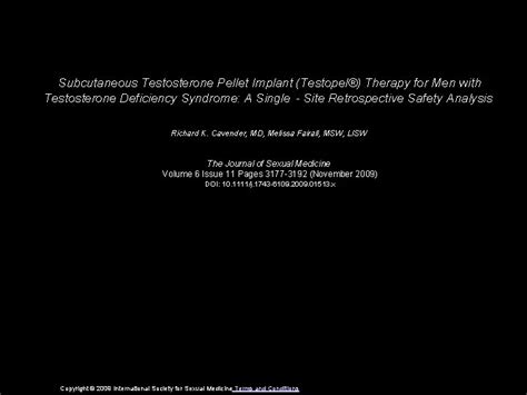 Subcutaneous Testosterone Pellet Implant Testopel Therapy For Men