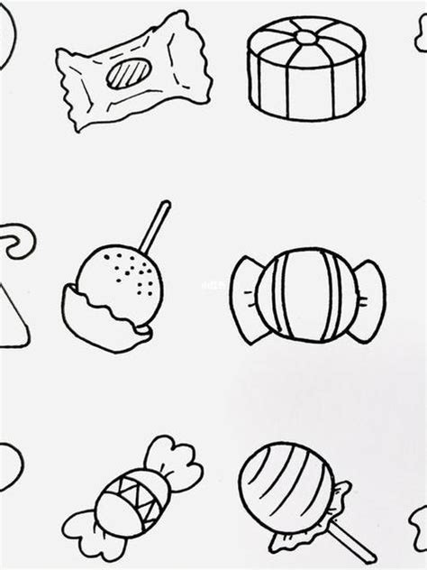 糖果的简笔画可以怎么画（高清12张）简笔画图片大全