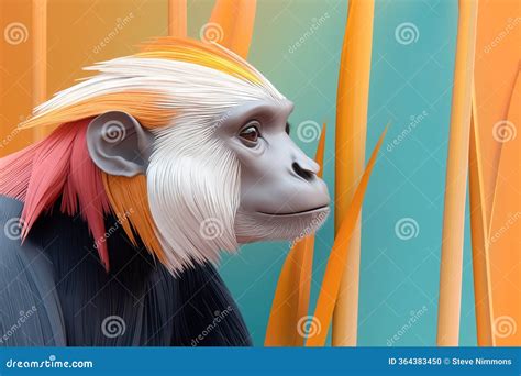 Exotic Monkey Puzzle Tree With Spiral Sharp Leaves And Prickly Canopy