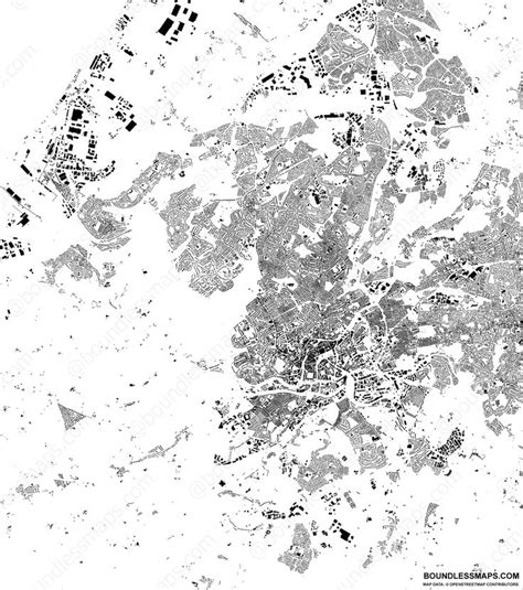 Bristol Figure Ground Vector Map Boundless Maps Figure Ground Map Vector Map Store