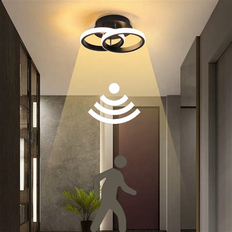 Adisun Led Motion Sensor Ceiling Light Warm White Ceiling Lamp Modern Litghing Fixture For