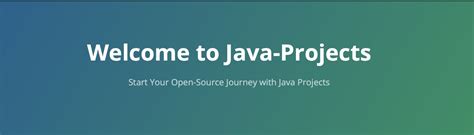 Welcome To Java Projects Java Projects