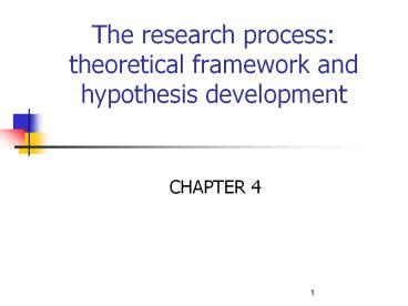 PPT The Research Process Theoretical Framework And Hypothesis Development PowerPoint