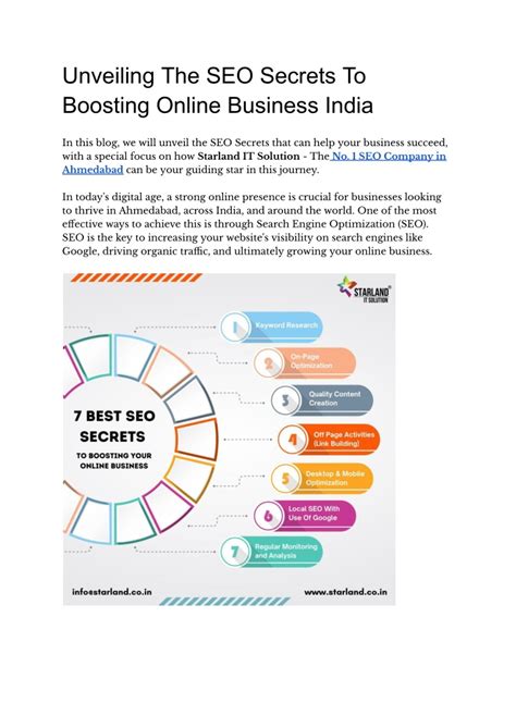 PPT - Unveiling The SEO Secrets To Boosting Online Business India PowerPoint Presentation - ID ...