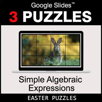 Algebra Simple Algebraic Expressions Google Slides Easter Puzzles