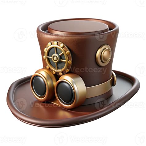 Magnificent Classic A Steampunk Top Hat With Goggles And Gears