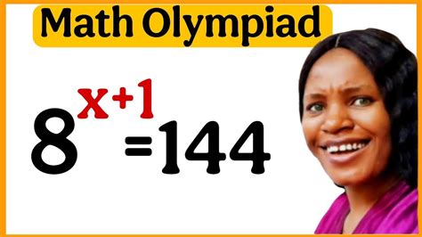 An Exponential Math Olympiad Question Solve For X Youtube