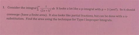 solved 1 consider the integral integrate limit 1 to