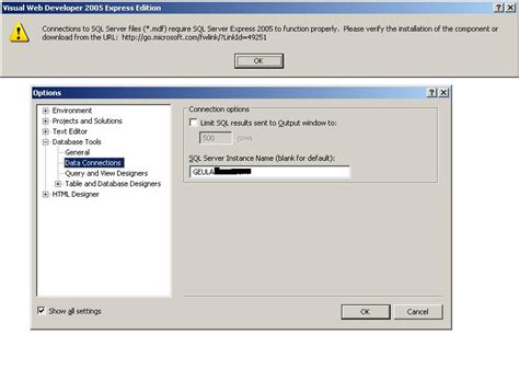 how i connect the sql server to visual web developer vbforums
