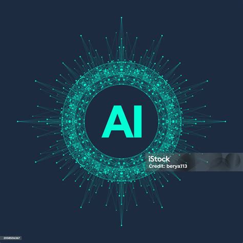 인공지능 미래 기술 로고 Ai 인공 지능 및 기계 학습 개념 벡터 심볼 Ai 신경망과 또 다른 현대 기술 개념 벡터에 대한 스톡