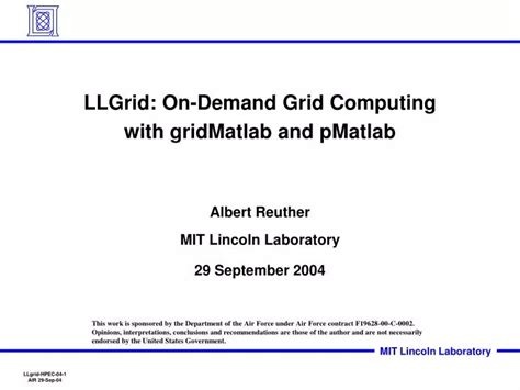 ppt llgrid on demand grid computing with gridmatlab and pmatlab powerpoint presentation id