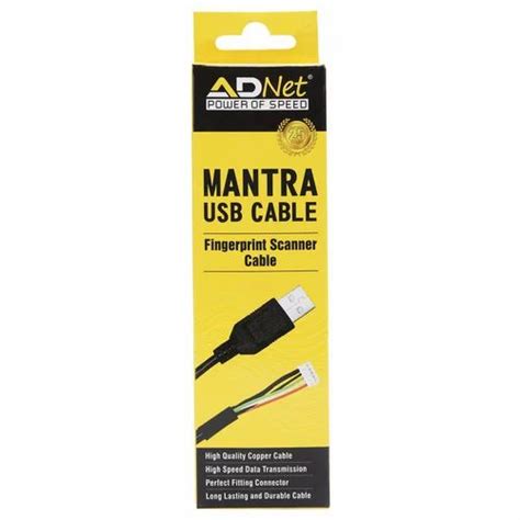 Adnet Mantra Scanner Usb Data Cable For Mantra Mfs100 Bio Metric Fingerprint Scanner At ₹ 50
