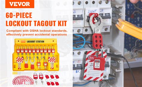 Vevor Electrical Lockout Tagout Kit 60 Pcs Safety Lockout Tagout