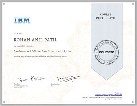 rohan patil on linkedin python sql ibm datascientist coursera