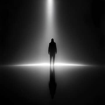 Premium Photo A Mysterious Silhouette Of A Figure Standing In A Void