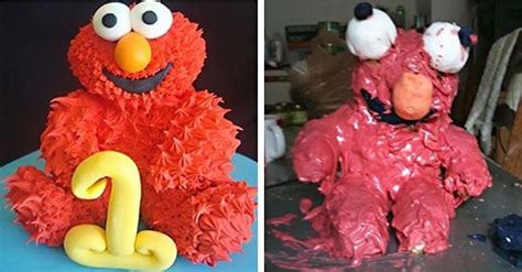 Demonic Elmo Cake Oddlyterrifying