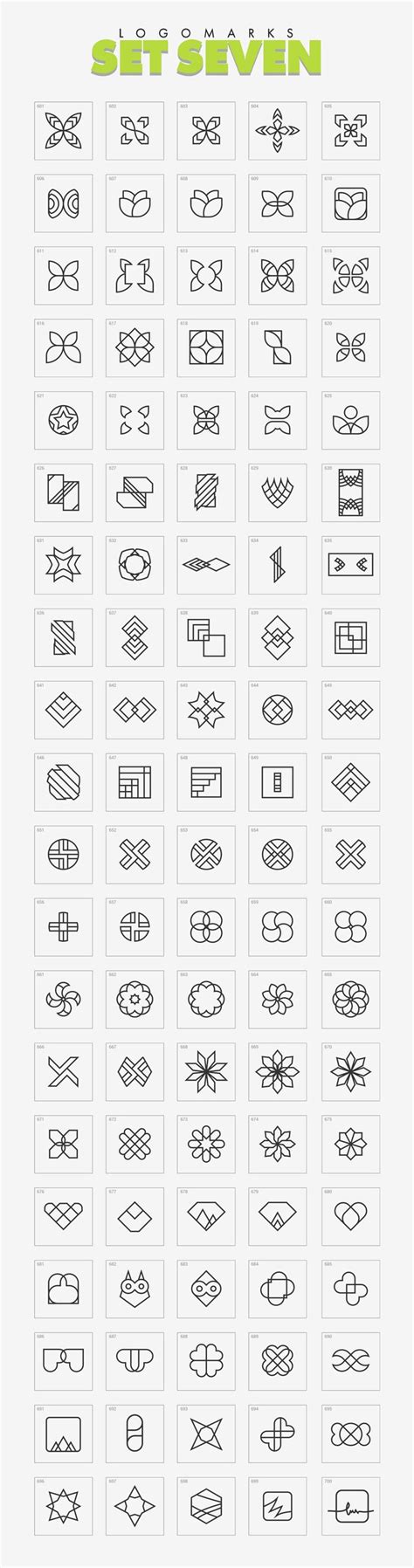 Minimal Geometric Logo Marks Bundle