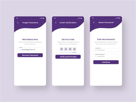 Forget Password Mobile App Ui Ux Design Mobile App Ui Login Design Mobile App Design