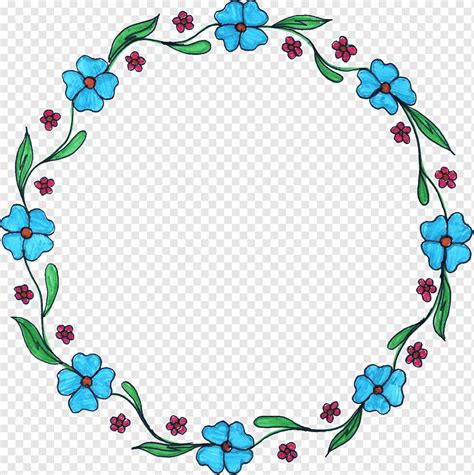 꽃 원형 프레임 분기 원 프레임 꽃 Png Pngwing