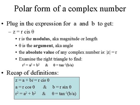 Complex Numbers In Polar Form Imaginary And Complex