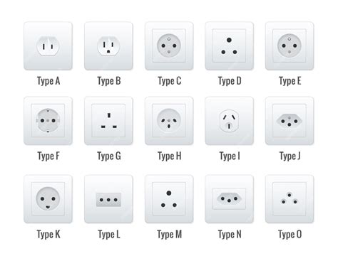 Conjunto De Interruptores E Tomadas Todos Os Tipos De Tomadas De