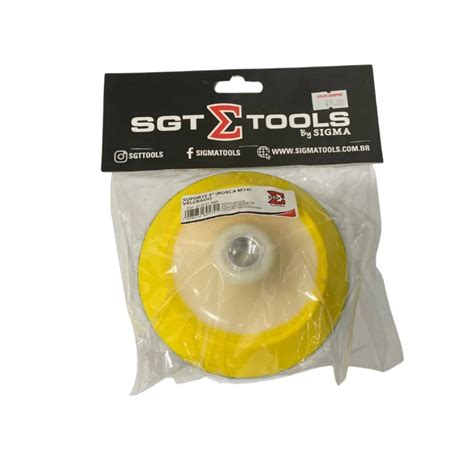 Suporte 6 Polegadas Velcrado Com Rosca M14 Para Lixamento Sigma Tools