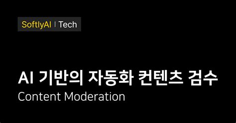 Ai 기반의 자동화된 컨텐츠 검수 Softlyai
