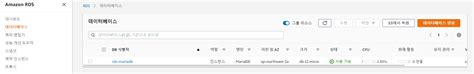aws rds for mariadb 접속