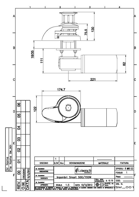 Italwinch Smart Windlass 500 W 12 V 6 Mm Low Comar Marine