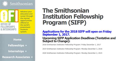 Smithsonian Institution Fellowship Program 2018 Usa