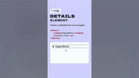 🔍 Html Details Element Explained Expandable Content With Css3 💻