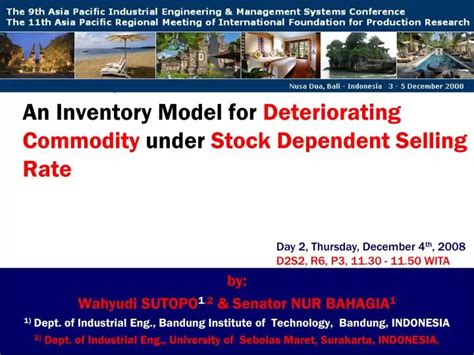 Ppt An Inventory Model For Deteriorating Commodity Under Stock