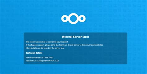 Internal Server Error After Installing Nextcloud Cloud Computing And Saas Spiceworks Community