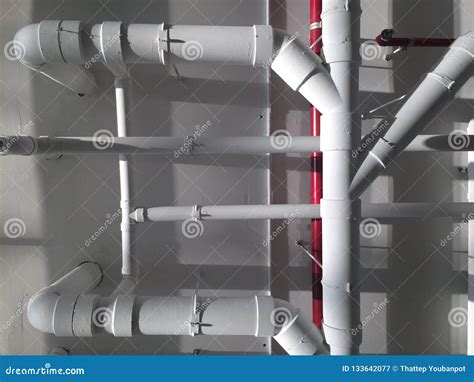 Pvc Piping Hanging Underpass Building Stock Image Image Of