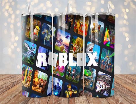 Roblox Video Game Tumbler Wrap 20 Oz Sublimation Png Video Gamer