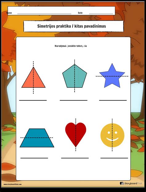 Rudens Tematikos Simetrijos Darbalapis Storyboard