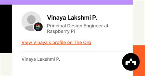 Vinaya Lakshmi P Principal Design Engineer At Raspberry Pi The Org