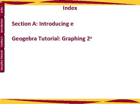 Section A Introducing E Geogebra Tutorial Graphing 2