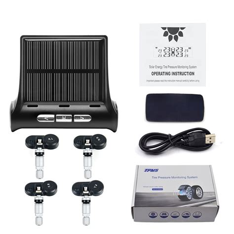 Best Solar Tpms Car Tire Pressure Alarm Monitor Sy Vicedeal