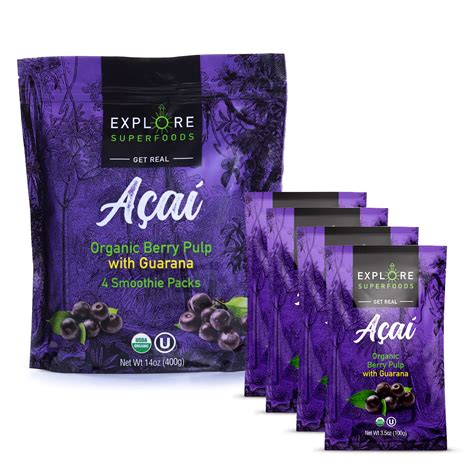 Buy Explore Superfoods Açaí Frozen Puree Packs With Guarana 35oz
