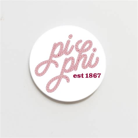 Pi Beta Phi Greek Howdy Button Etsy