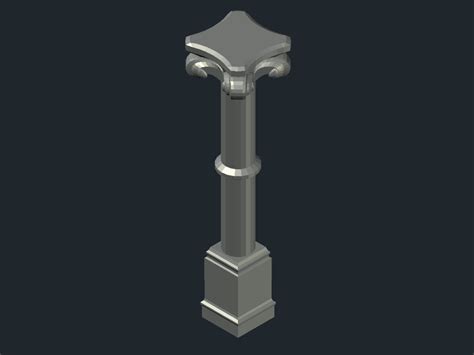 3d Classical Column In Autocad Cad Download 193 97 Kb Bibliocad