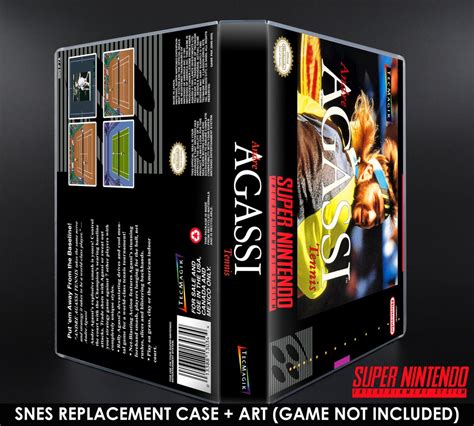 Andre Agassi Tennis Snes Horizontal Case No Game Replacement