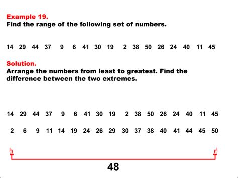 Math Example Measures Of Central Tendency Range Example 19 Media4math