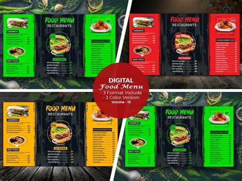 Digital Food Menu Template Food Menu Template Menu Restaurant Food Menu