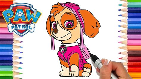 How To Draw Skye From Paw Patrol Step By Step Easy Drawing Guides